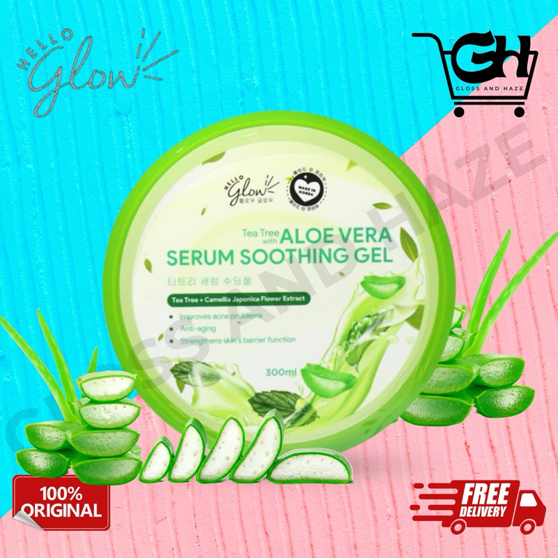 Hello Glow Aloe Vera Serum Soothing Gel 300ml Shopee Philippines