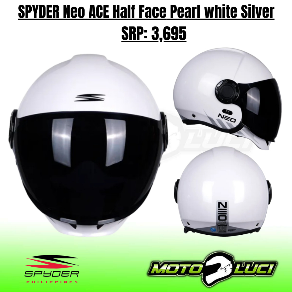 Spyder Neo ACE PD S0 Open Face Helmet (FREE Clear Visor) | Shopee ...