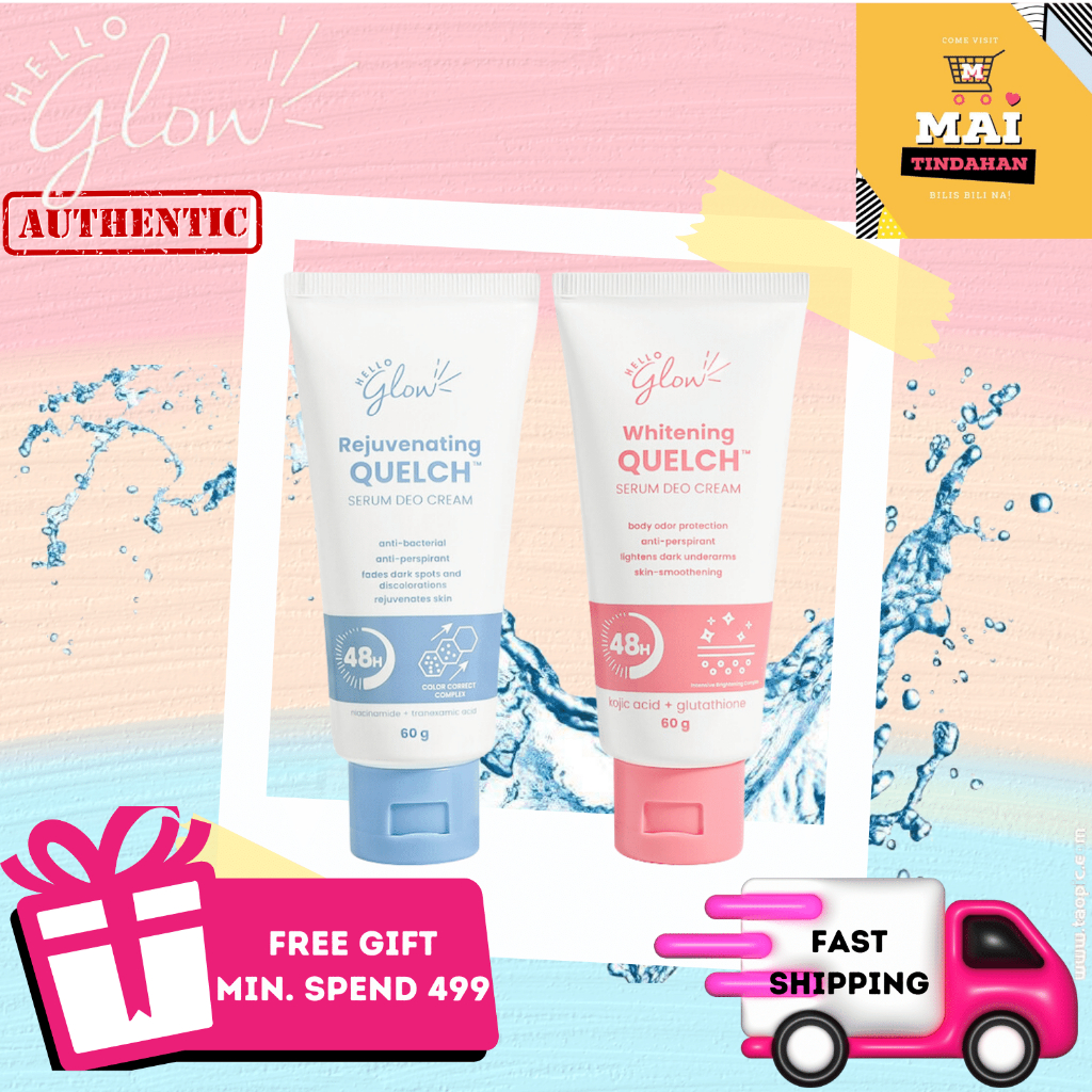 Hello Glow Rejuvenating & Whitening Quelch Serum Deo Cream | Shopee ...