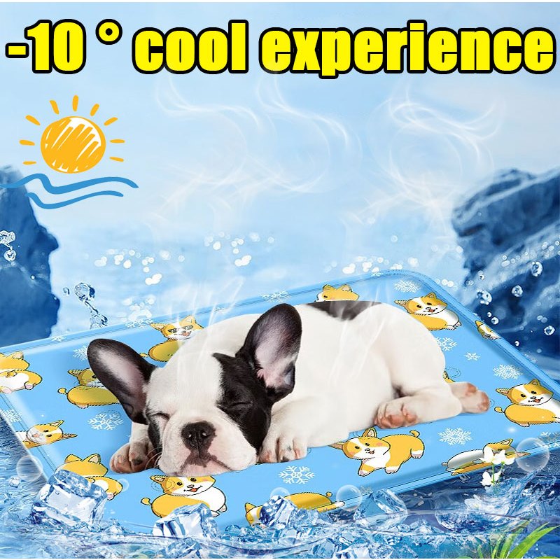 Pet cooling mat Dogs cat Cooling Pad Gel Ice Pad Mattress Quick Pet ...