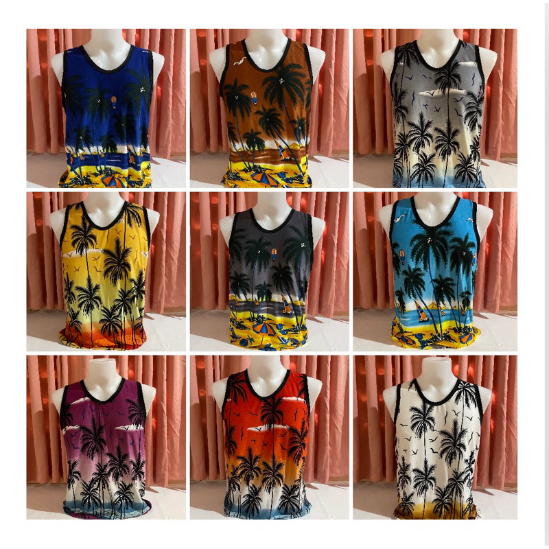 3 PIECES HAWAIIAN SANDO FOR MEN ( ASSORTED COLORS AND DESIGNS) | Shopee ...