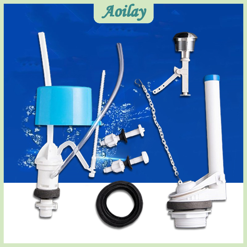 Toilet Flush Set Toilet Water Tank Fittings Lever Flush/Single Push ...