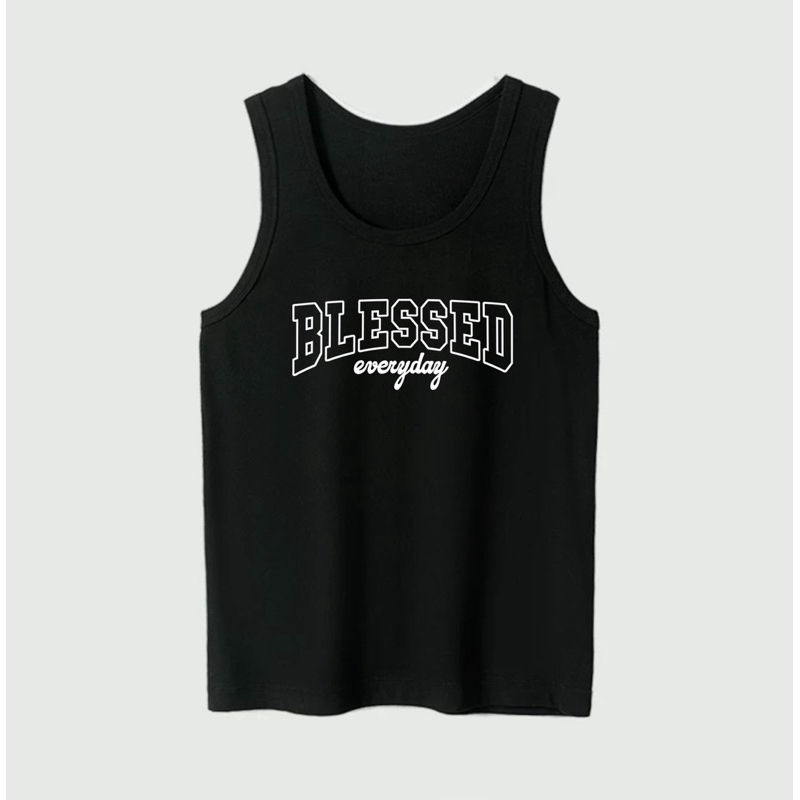 Fashion Blessed Black Sando For Men Tank Top | Shopee Philippines