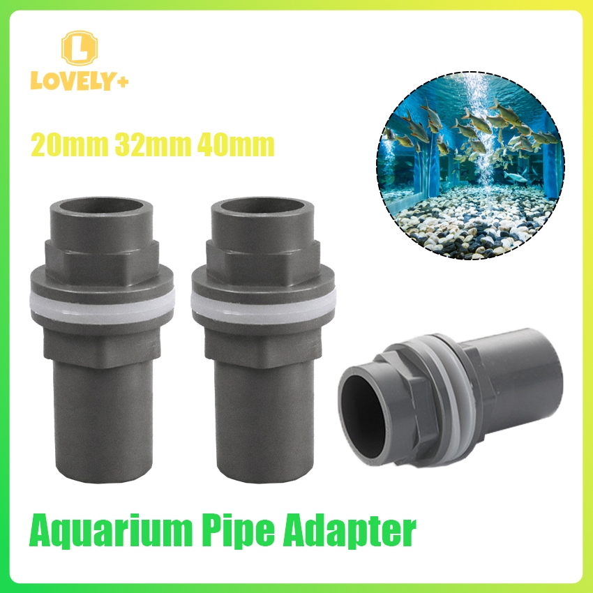 20-50mm PVC Connectors Fish Tank Pipe Head Drainage Garden Drain Pipe ...