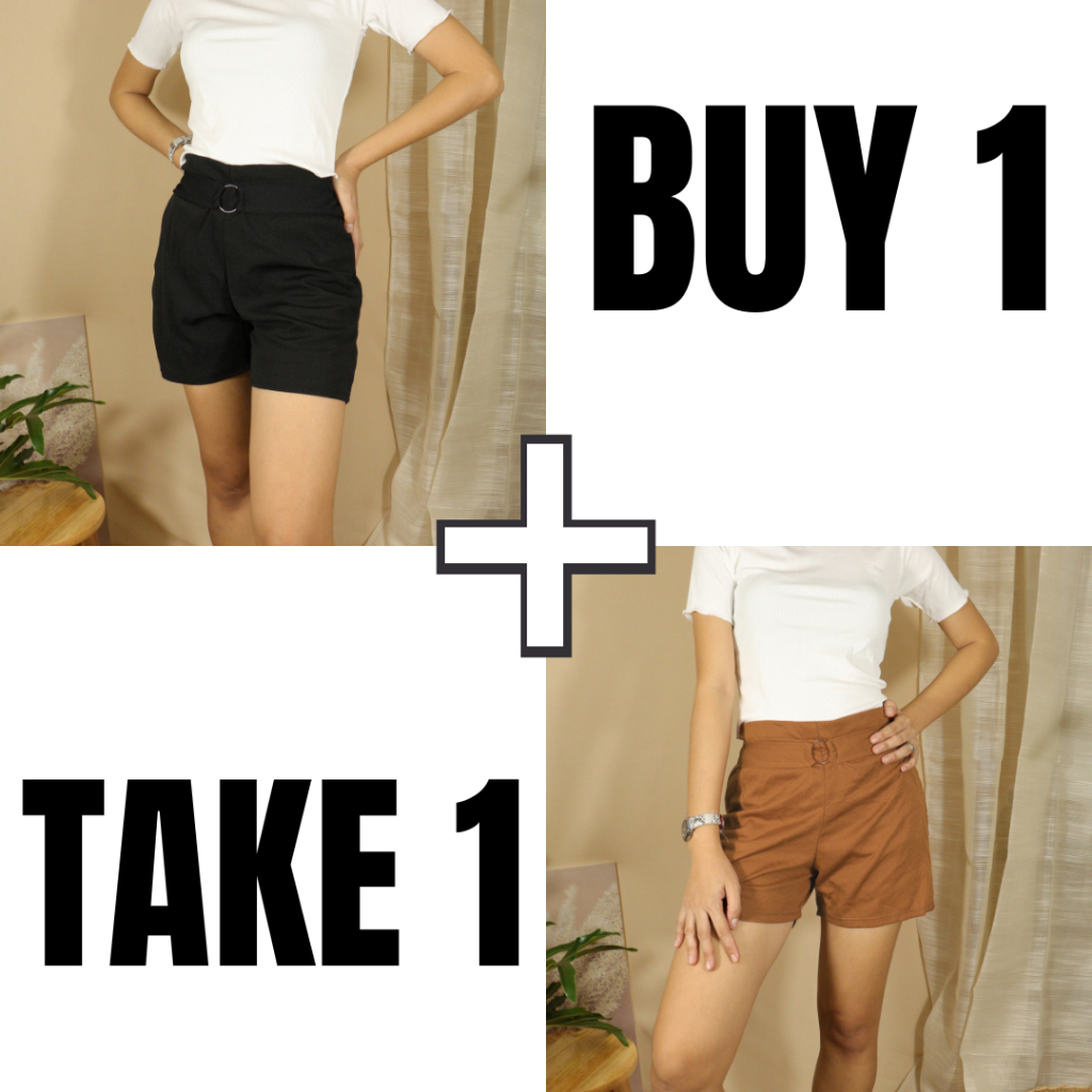 SS Buy 1 Take 1 CLASSY SERI Buckle Short (Garter Waist) Loose Fit ...