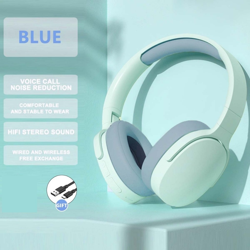 P2961 Wireless Bluetooth Headphones HiFi Stereo, Noise Cancellation ...