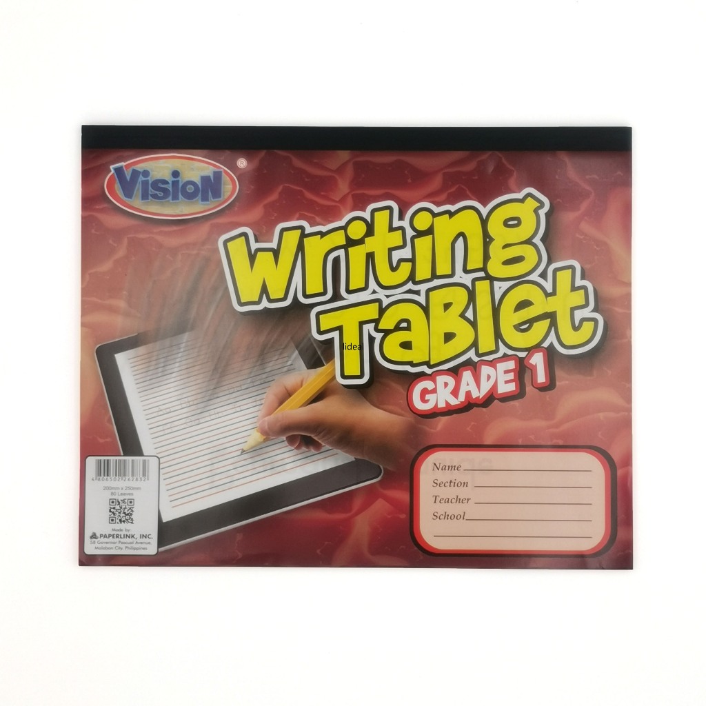 [Vision] Writing Tablet (Grade 1, 2, 3) 52.3gsm 80Leaves 1pcs | Shopee ...