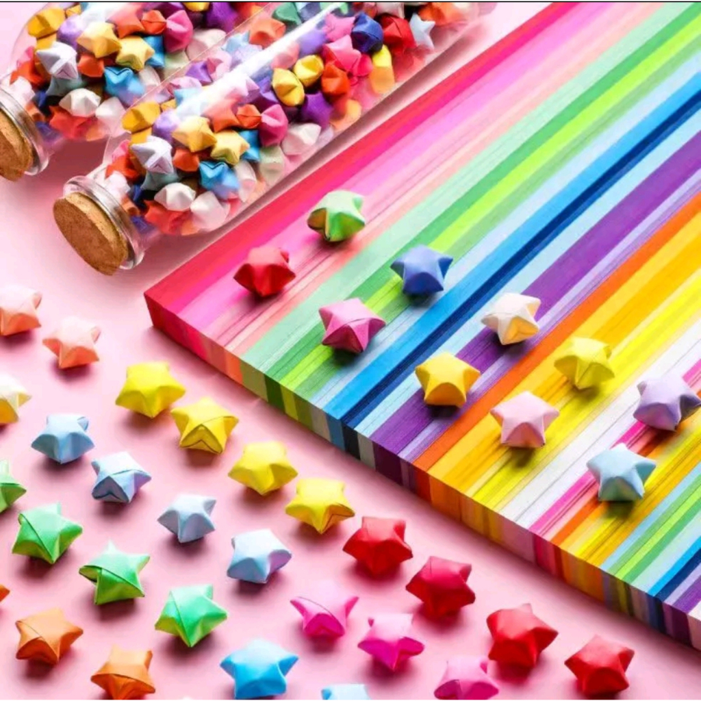 Lucky Star Origami Paper Philippines 540/380PCS Colorful Paper Stars