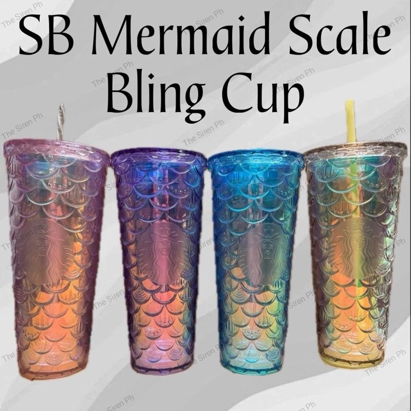 TheSirenPH 710ml SB Mermaid Scale Bling Cup Mermaid Scale Design ...
