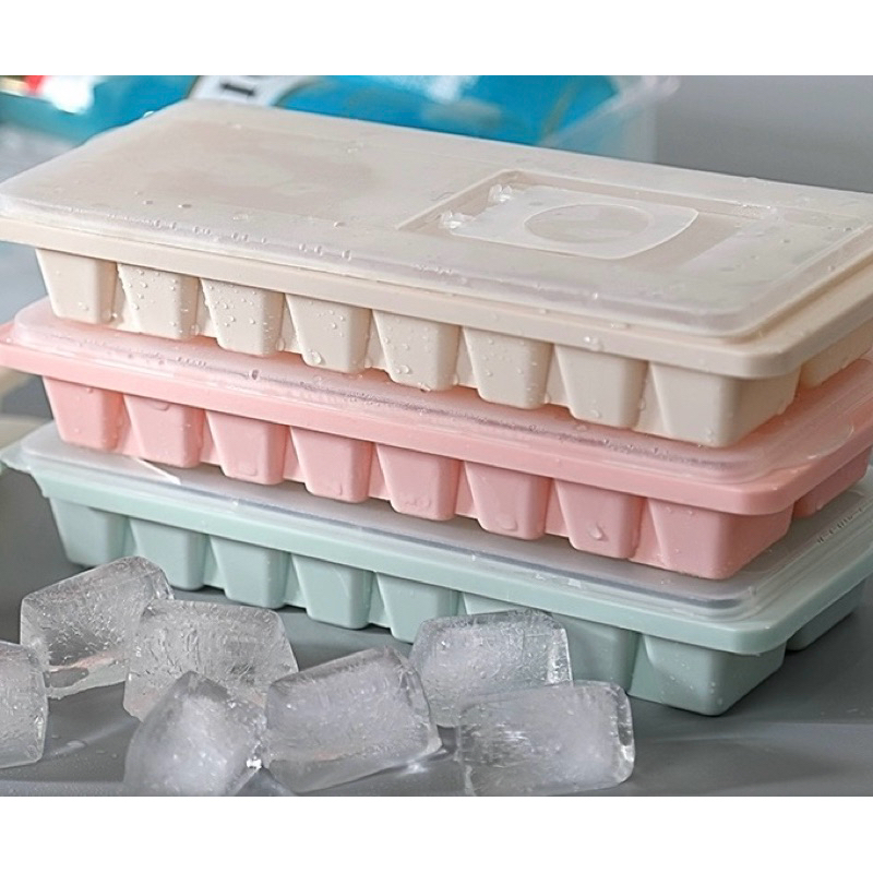 Plastic ice mold with cover Household ice cube mold ice tray ice maker ...
