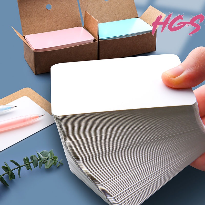 HGS 100 Sheets Blank Colorful Note Card Greeting Card Paper Memo Pad ...