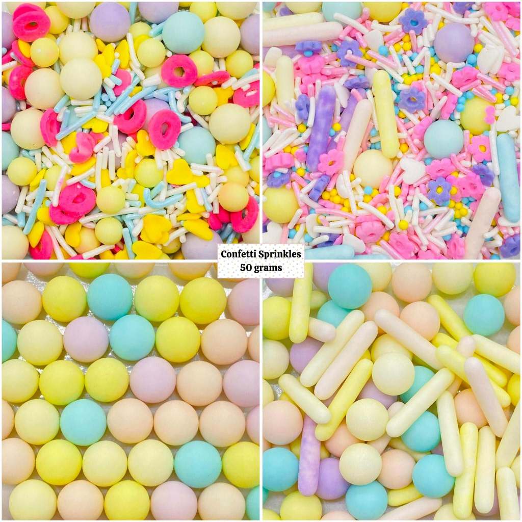 EVERYDAY BAKER - (Pastel) Confetti Sprinkles 50 grams Edible - Cake ...