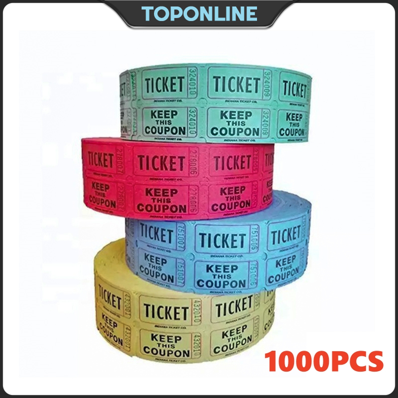 1000pcs Admit Ticket Event Raffle Ticket Double Roll Ticket Queue ...