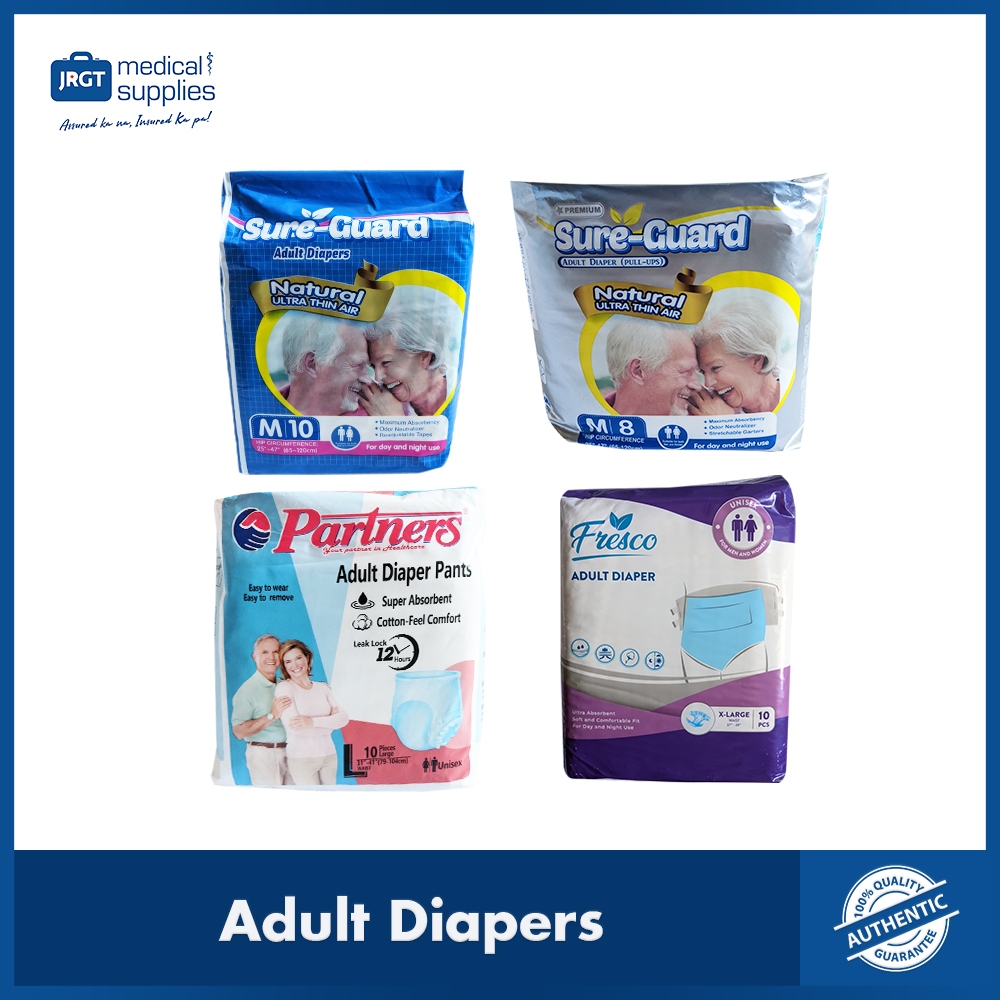 Sure-Guard, Fresco, and Partners Adult Diapers | Tape Type & Pull-Up ...