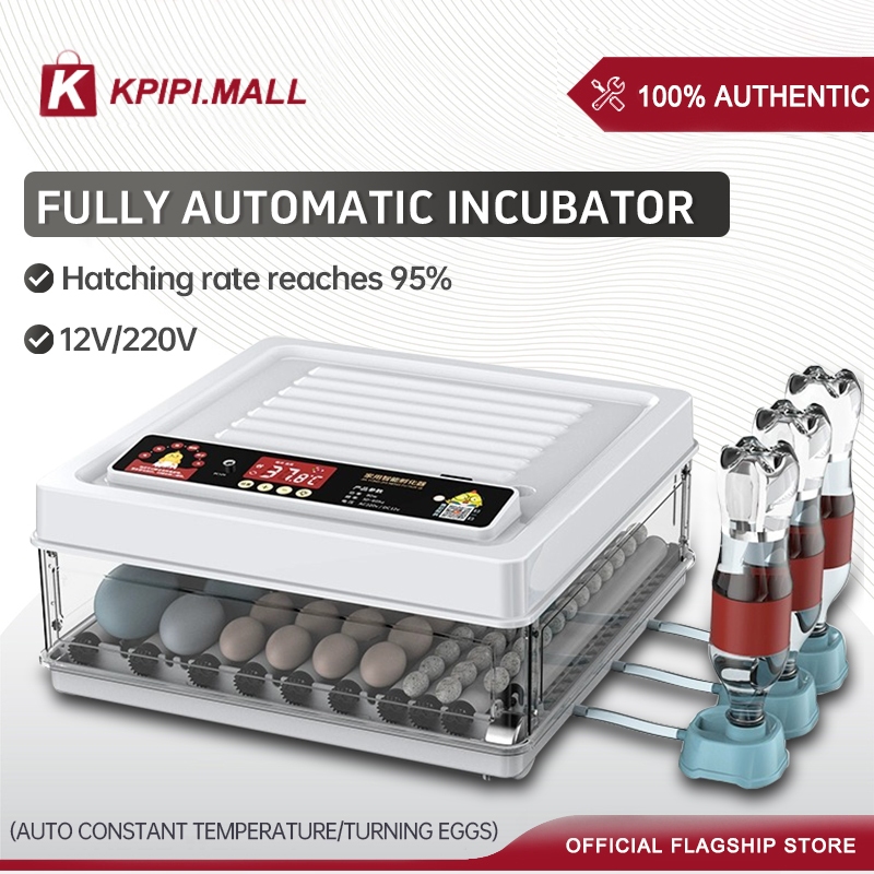 48/64/130 Eggs Incubator 220V/12V Fully Automatic Egg Incubator ...