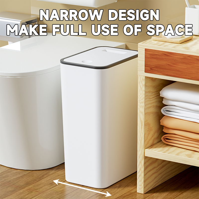 Suez Light Luxury Trash Can with Cover Large Press-type Trash Bin ...