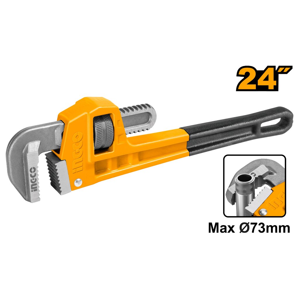 INGCO Pipe Wrench 24 Inch Carbon Steel for Plumbing Piping Adjustable ...