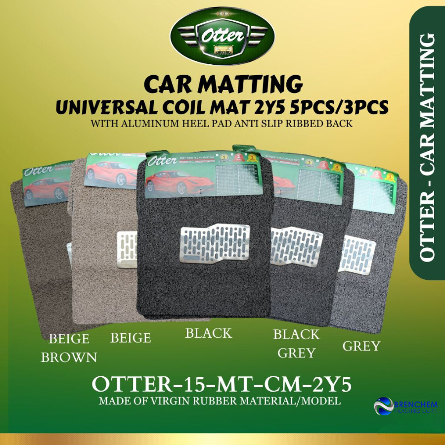 Original Otter Car Matting Coil Mat 2YR 3pcs w/ Aluminum healeel pad ...
