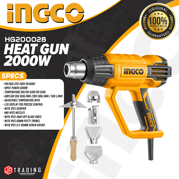 INGCO Heat Gun HG200028 2000W High Quality ♦JF TRADING♦ | Shopee ...