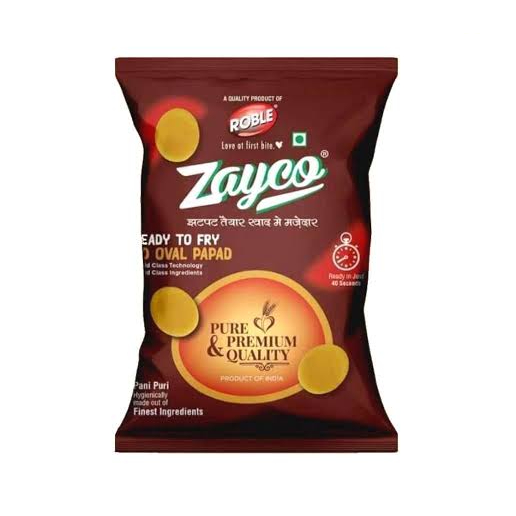Zayco Ready to Fry 3D Oval Papad - Pani Puri Golgappa 200g Made in India | Shopee Philippines