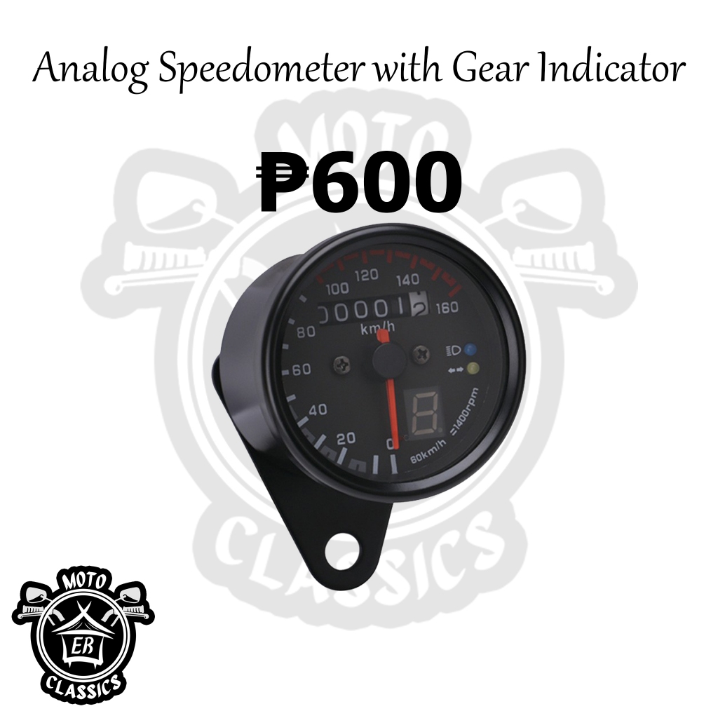 ER Motoclassics Analog Speedometer with GEAR INDICATOR | Shopee Philippines