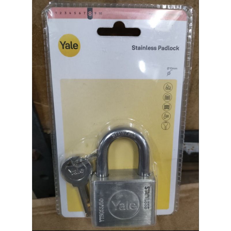 Yale Stainless Steel Body Padlock Y119DSS/40mm / 50mm | Shopee Philippines
