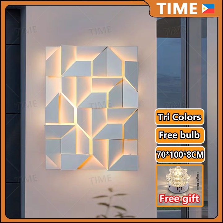 LED Minimal art wall lamp Creative design Simple living room background ...