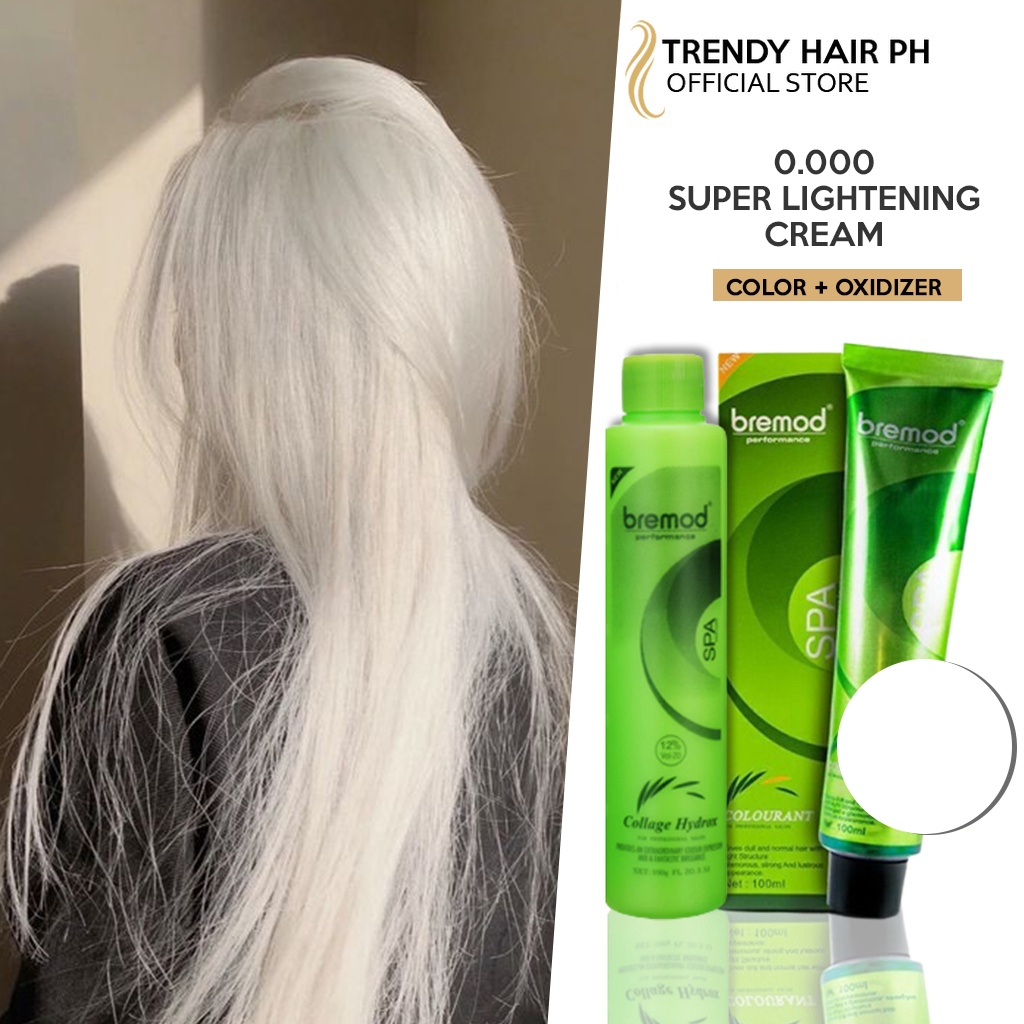 Original Bremod Hair Color 0.000 Super Lightening Cream + Oxidizer ...