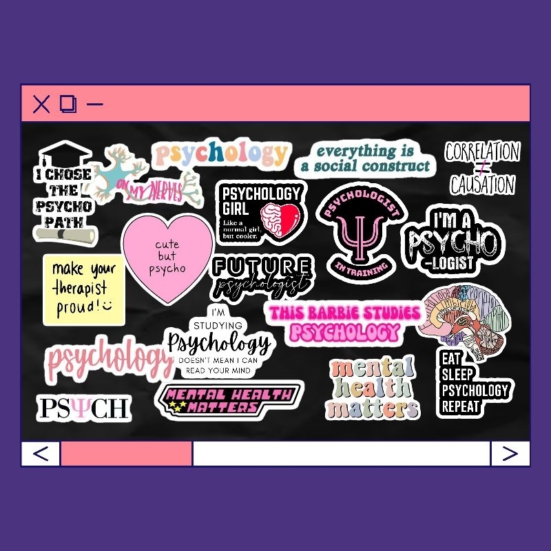 Psych / Psychology Stickers | Vinyl Matte Laminated Waterproof and ...