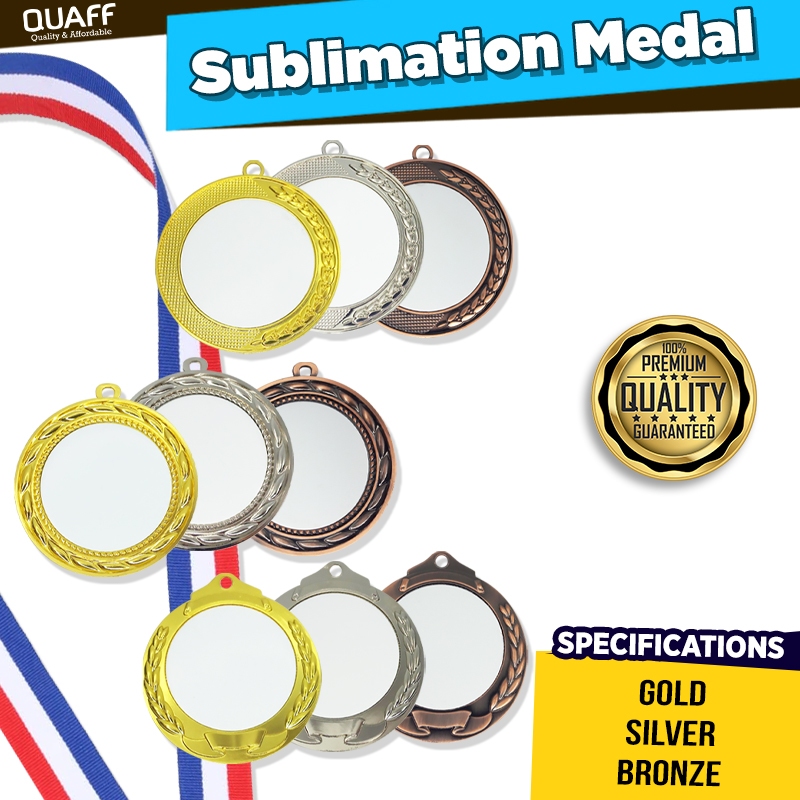 Sublimation Printable Medal Gold Silver & Bronze - 1pc per order ...