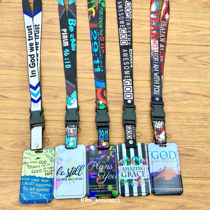 Bible Verse ID Case with Sling Lanyard ID Case Sliding id case Id ...