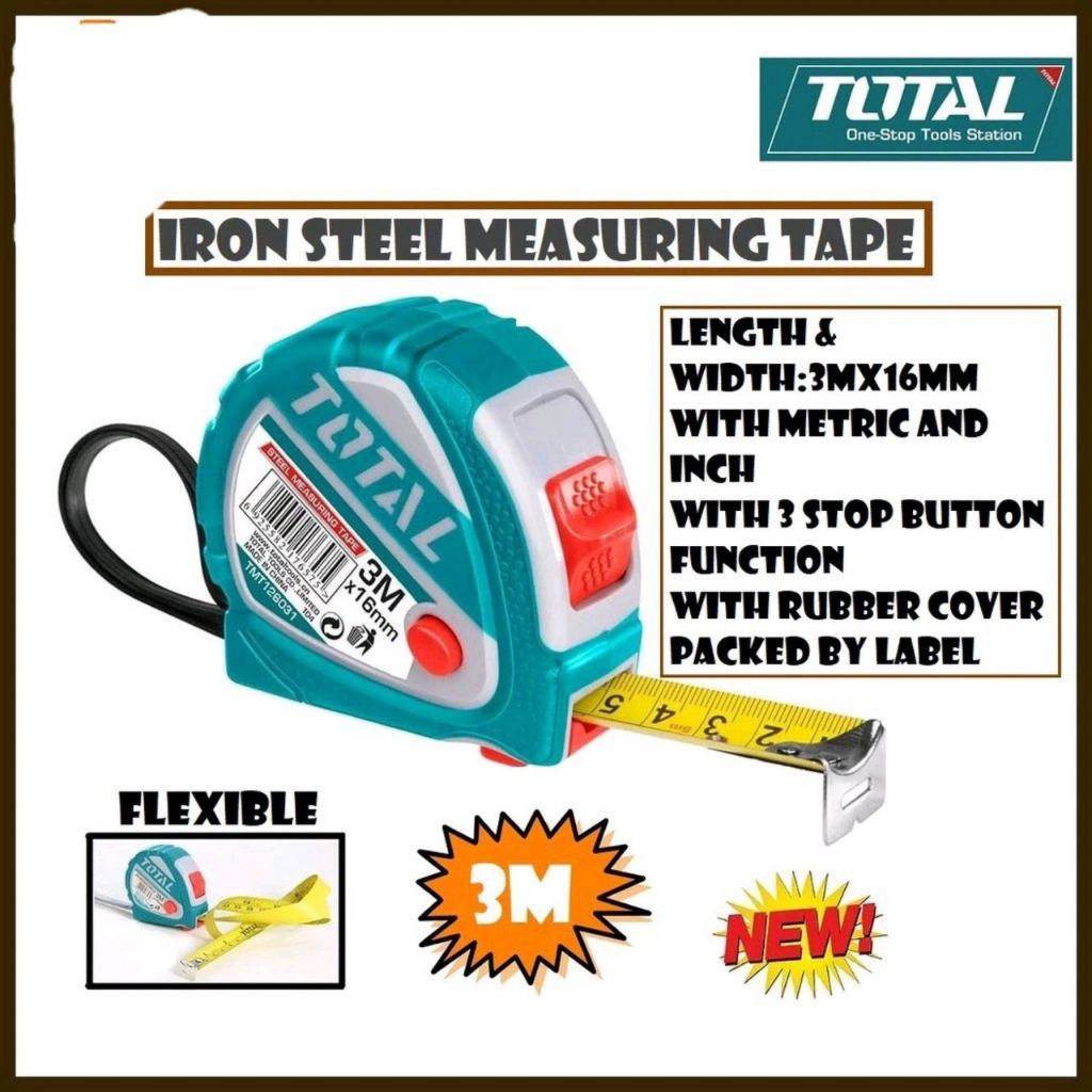 TOTAL TOOLS Steel TAPE MEASURE TAPE MEASURING 3M/10FTx16MM TMT126031 ...
