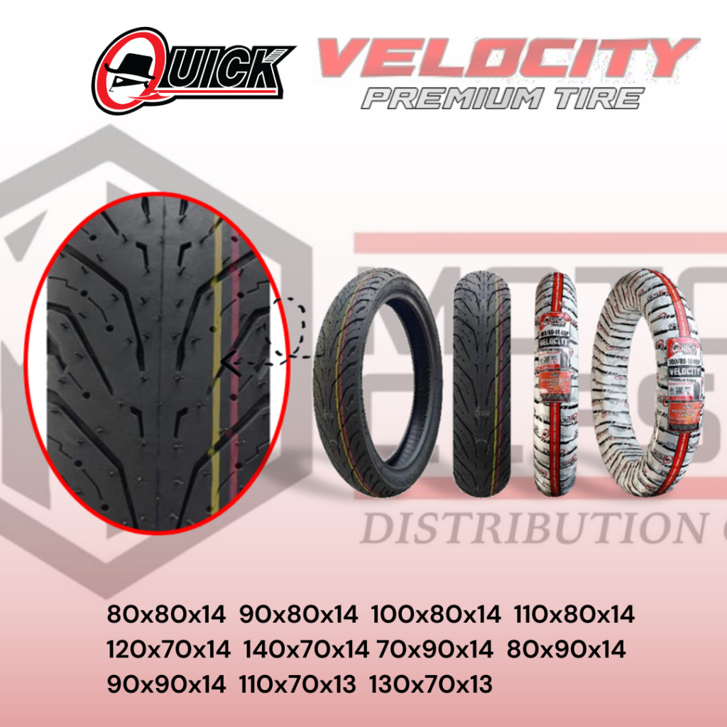 QUICK VELOCITY PREMIUM TIRE TUBELESS | Shopee Philippines