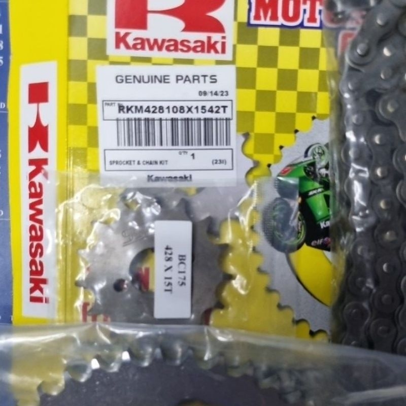 Kawasaki BC175 Barako175 Chain Sprocket Set (Genuine) | Shopee Philippines