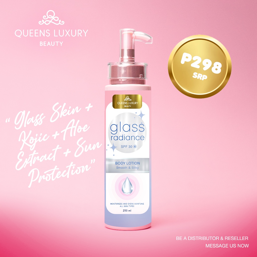 [BEST SELLER] GLASS RADIANCE SPF30 - Body lotion by Queens Luxury Beauty | Shopee Philippines