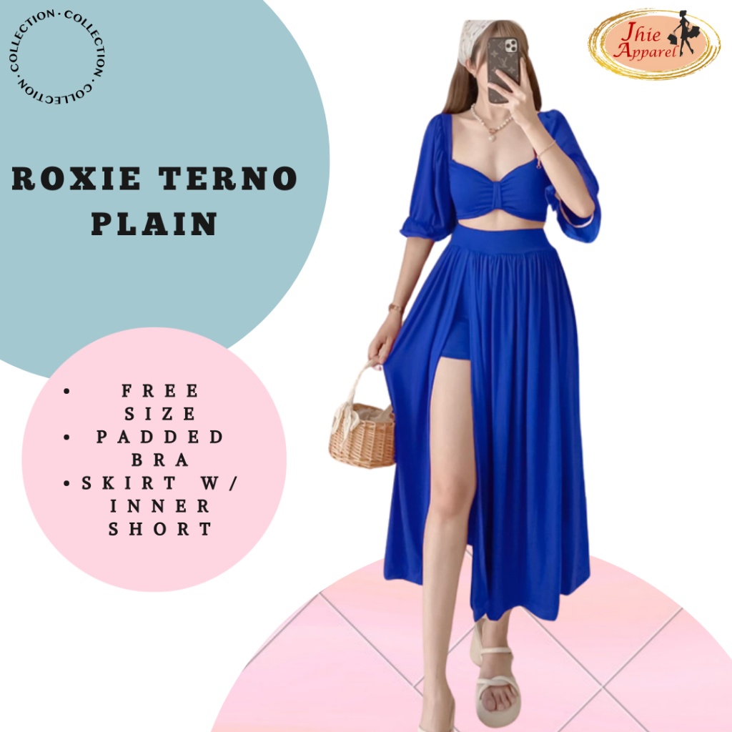 ROXIE TERNO SKIRT WITH SHORT / PADDED TOP / SUMMER WEAR BEACH OOTD / HIGH WAIST / SUMMER ...