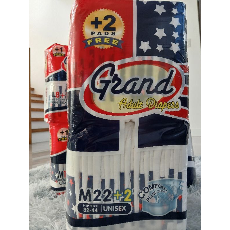 Grand Adult Diaper Medium 22+2 | Shopee Philippines