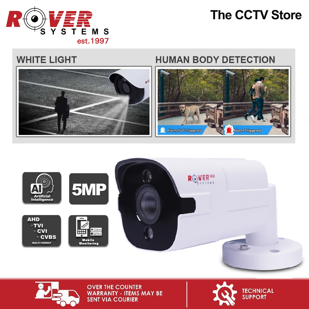 Rover Systems 5MP XVI DUAL LIGHT Bullet Outdoor CCTV Camera Security ...