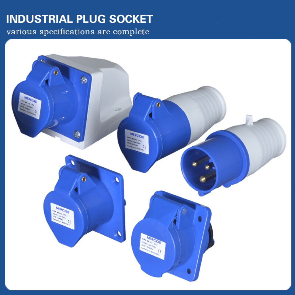 IP44 Industrial Plug Socket Waterproof Connector 3/4/5PIN 16A/32A ...