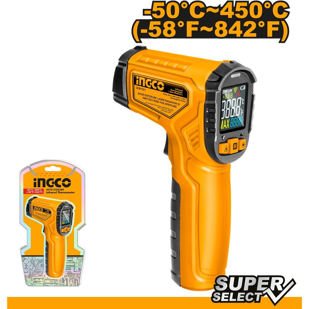 BUILDMATE Ingco Infrared Digital Thermometer Thermal Scanner Body and ...