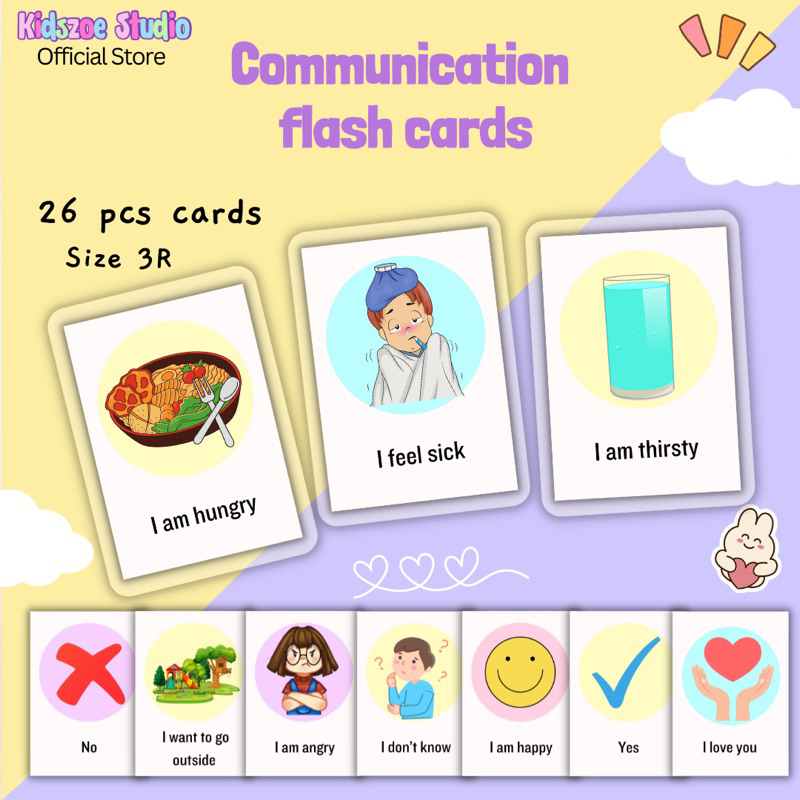 Communication speech therapy laminated flashcards | Shopee Philippines