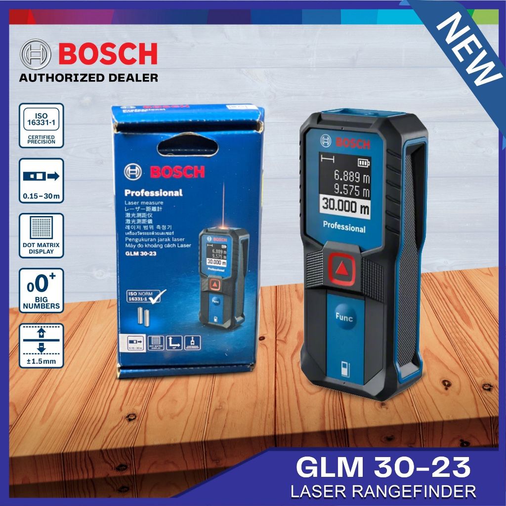 Bosch Laser Distance Measure GLM 30-23 30 meters Range, Red Laser ...