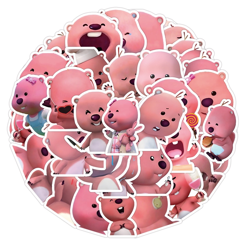 shopee choice badge60pcs Loopy Stickers Cute Hot Cartoon Pororo ...