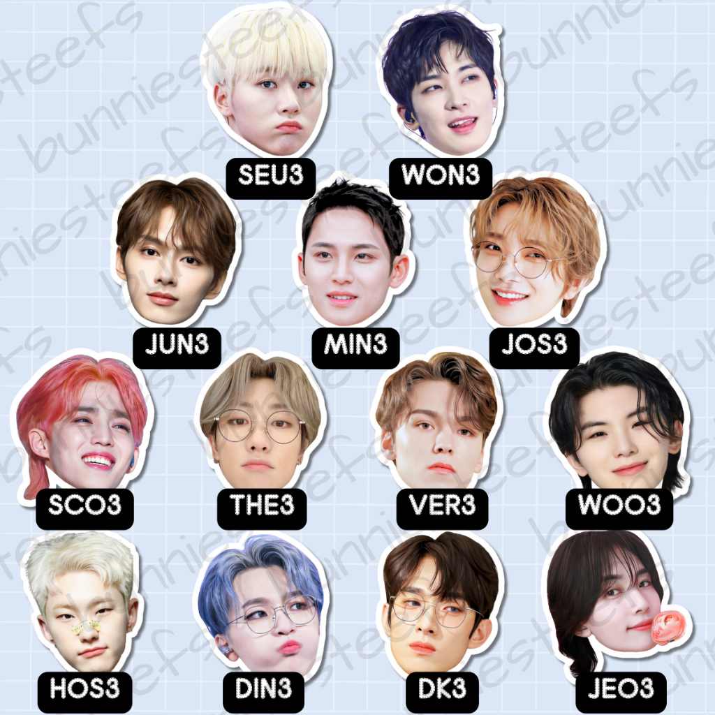 SEVENTEEN Bubble Head Sticker BATCH 2 - SEVENTEEN Sticker - 1pc ...