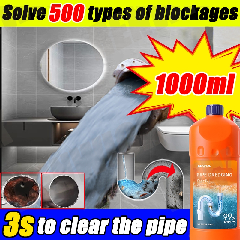 Sink and Drain Cleaner clogged remover 500ml drainage sink Dredge ...