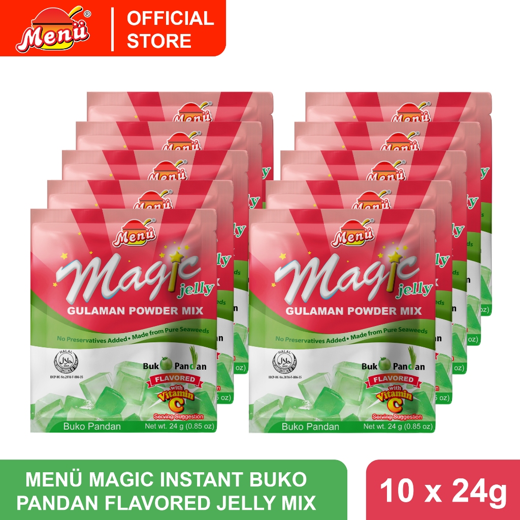 Menu Magic Jelly Buko Pandan 24g x 10 Packs | Shopee Philippines