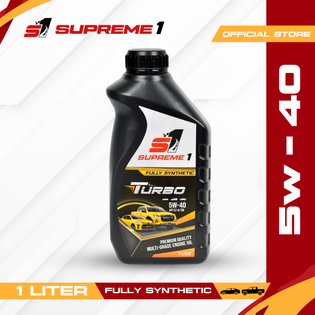 Supreme 1 Turbo 5w-40 CJ-4/SN 1 LITER (DIESEL/GASOLINE) | Shopee ...