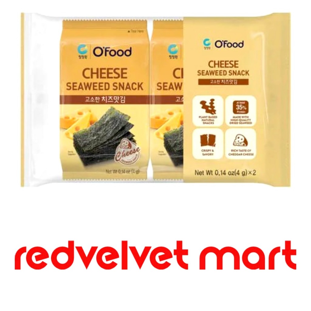 O'FOOD CHEESE SEAWEED SNACK 4GX2PCS ( SEAWEED SNACK CHEESE FLAVOR ...