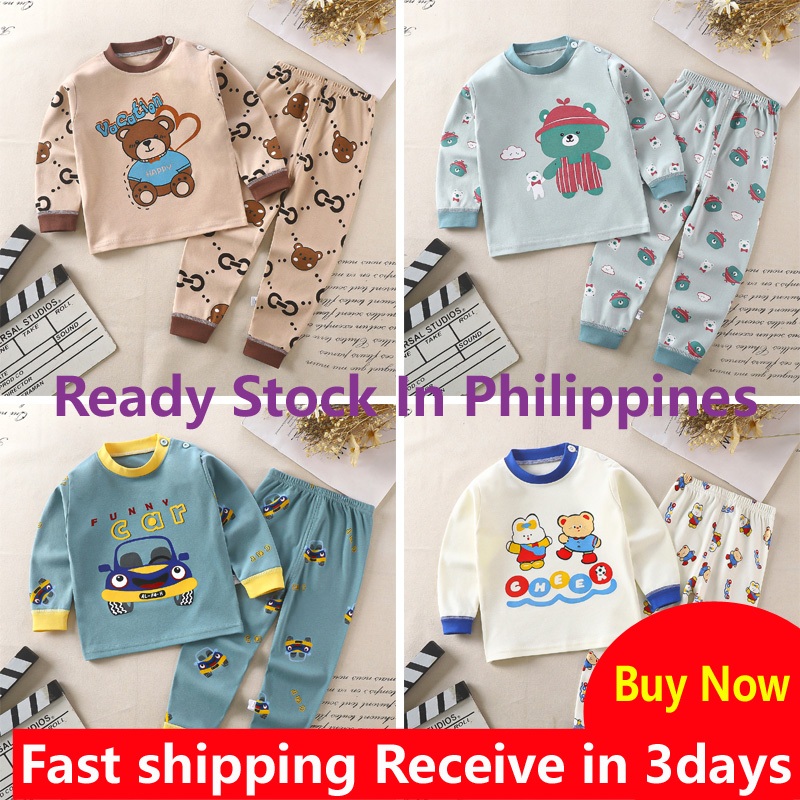 0-5yrs Cute Pattern Pajamas Set for Baby Boys in Air Conditioning Room ...