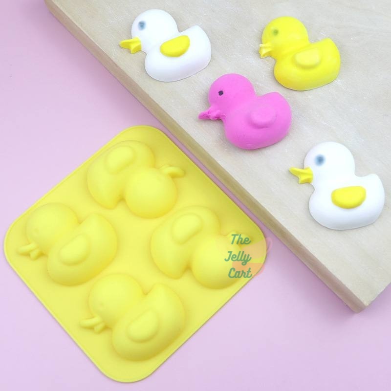 4-Cavity Duck Silicone Molder DIY Chocolate Cake Topper Mould ...